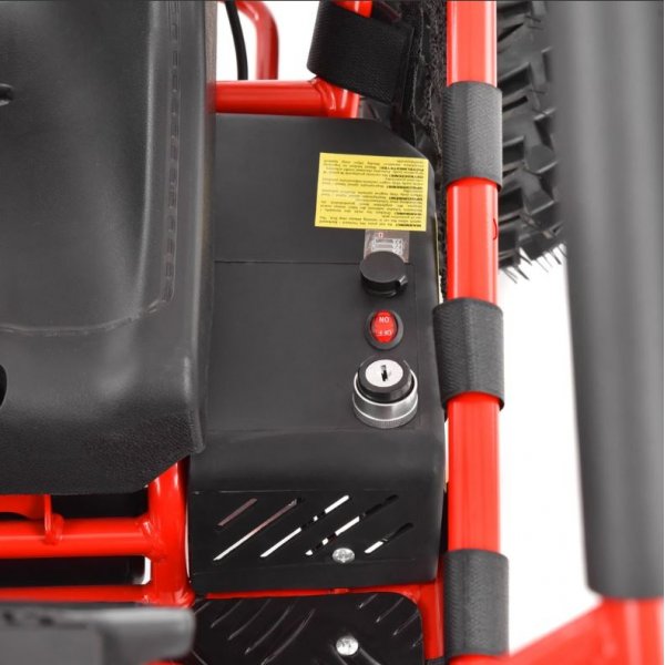 Crosskart / Mini-UTV for barn - 500W - rød + Lås kjede - 44195 ...